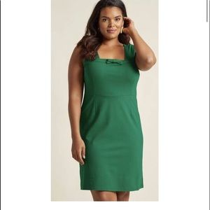 Modcloth | Dresses | Nwt Modcloth Retro Sheath Dress Green Sz S 4x ...